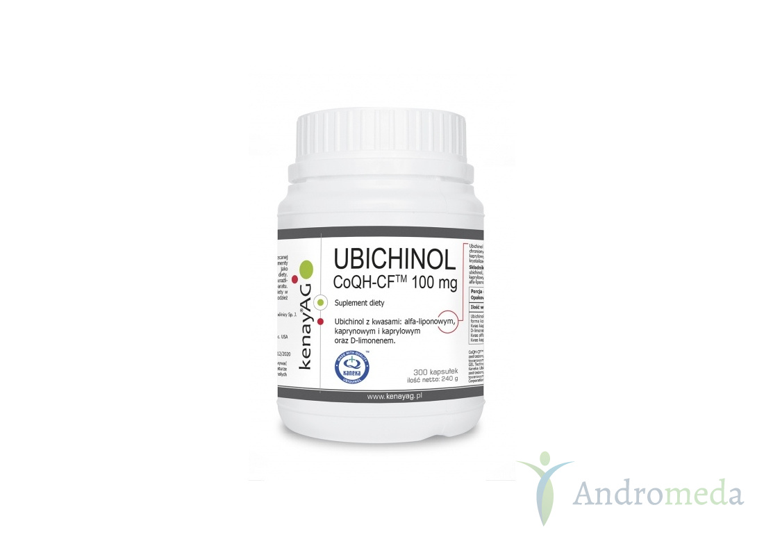 Ubichinol coqh-cf 100 mg 300 kapsułek kenay - Bio sklep Andromeda